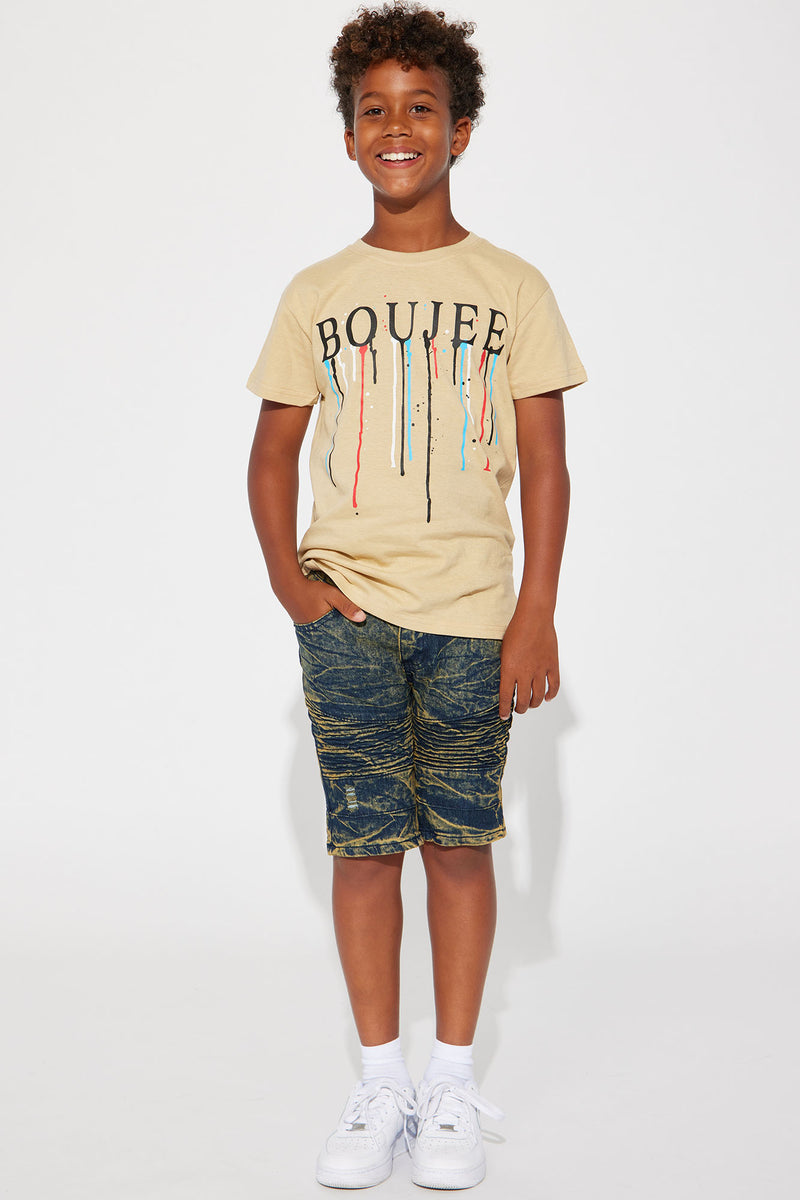 Mini Stretch Denim Bleached Moto Shorts - Vintage Blue Wash | Fashion ...