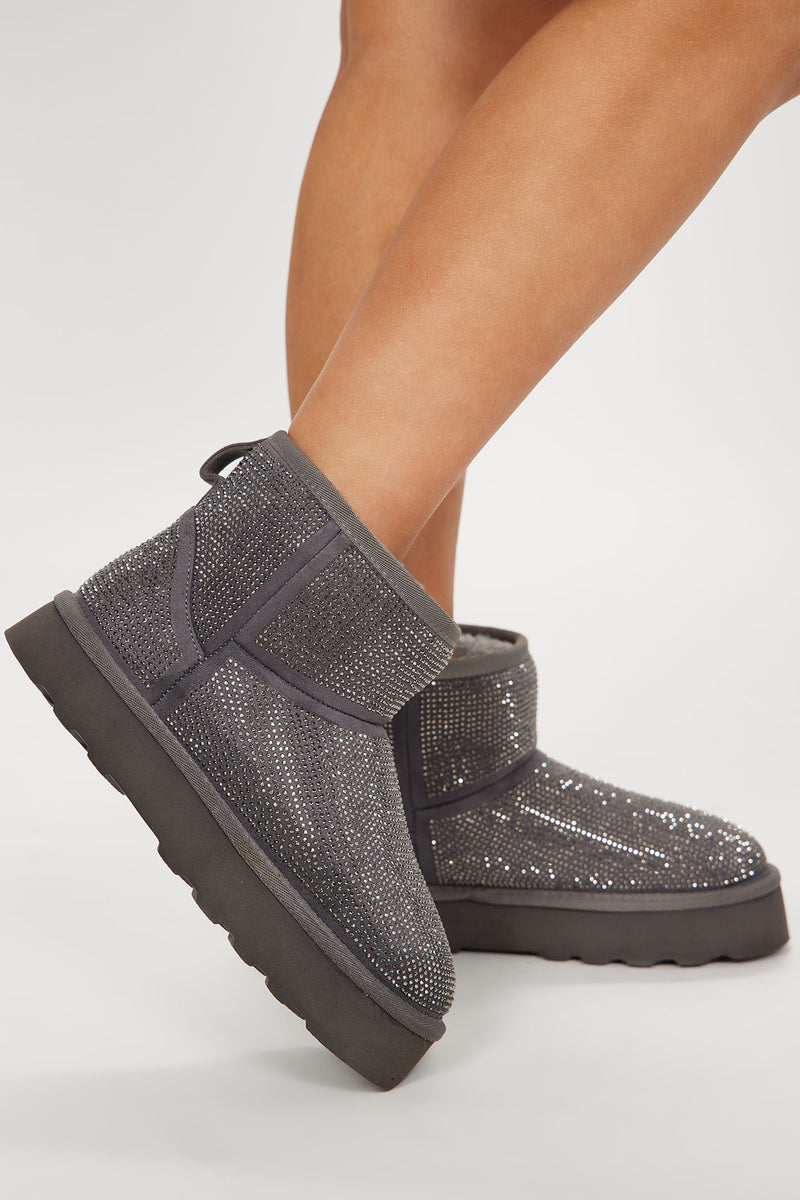 Galene Embellished Booties - Grey | Fashion Nova, Shoes | Fashion Nova