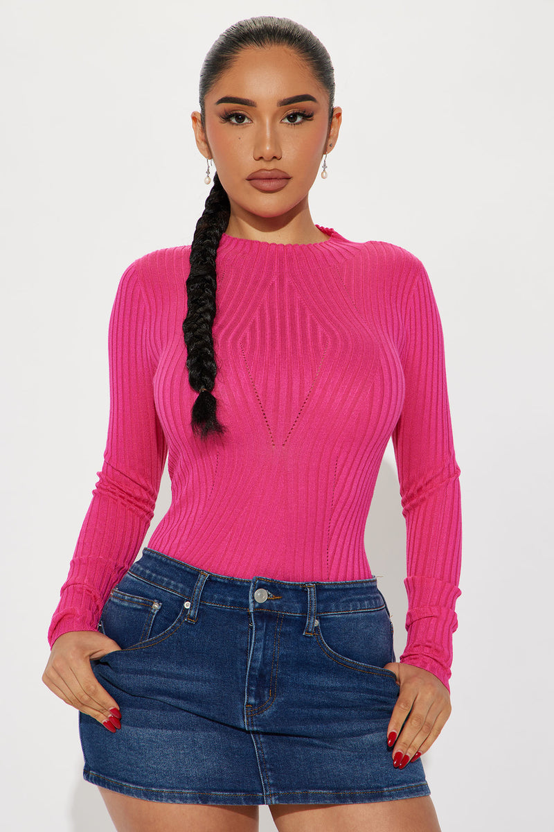 Lyla Sweater Top - Fuchsia | Fashion Nova, Sweaters | Fashion Nova