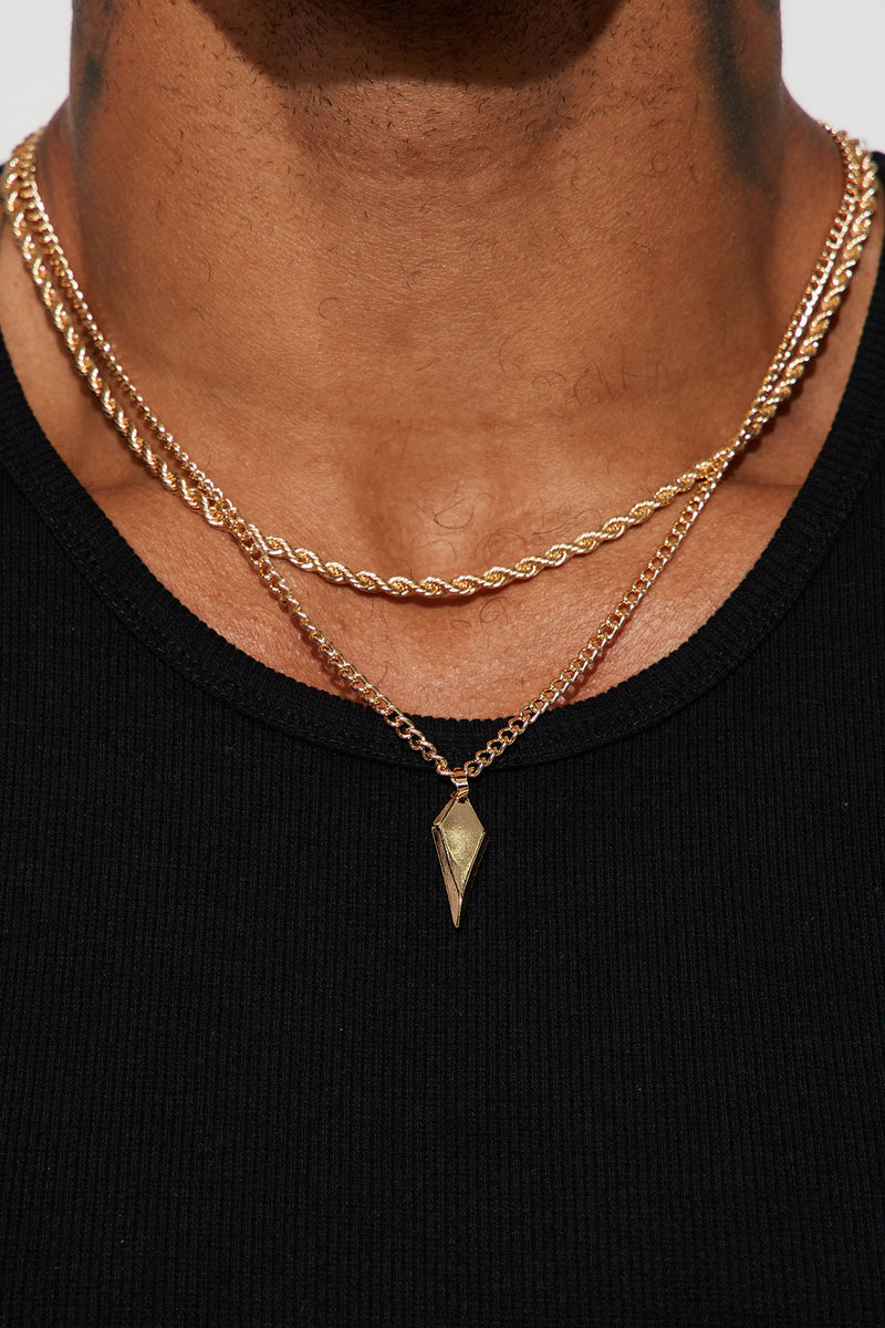 Edge Of Forever 2 Piece Chain Necklace - Gold | Fashion Nova, Mens ...