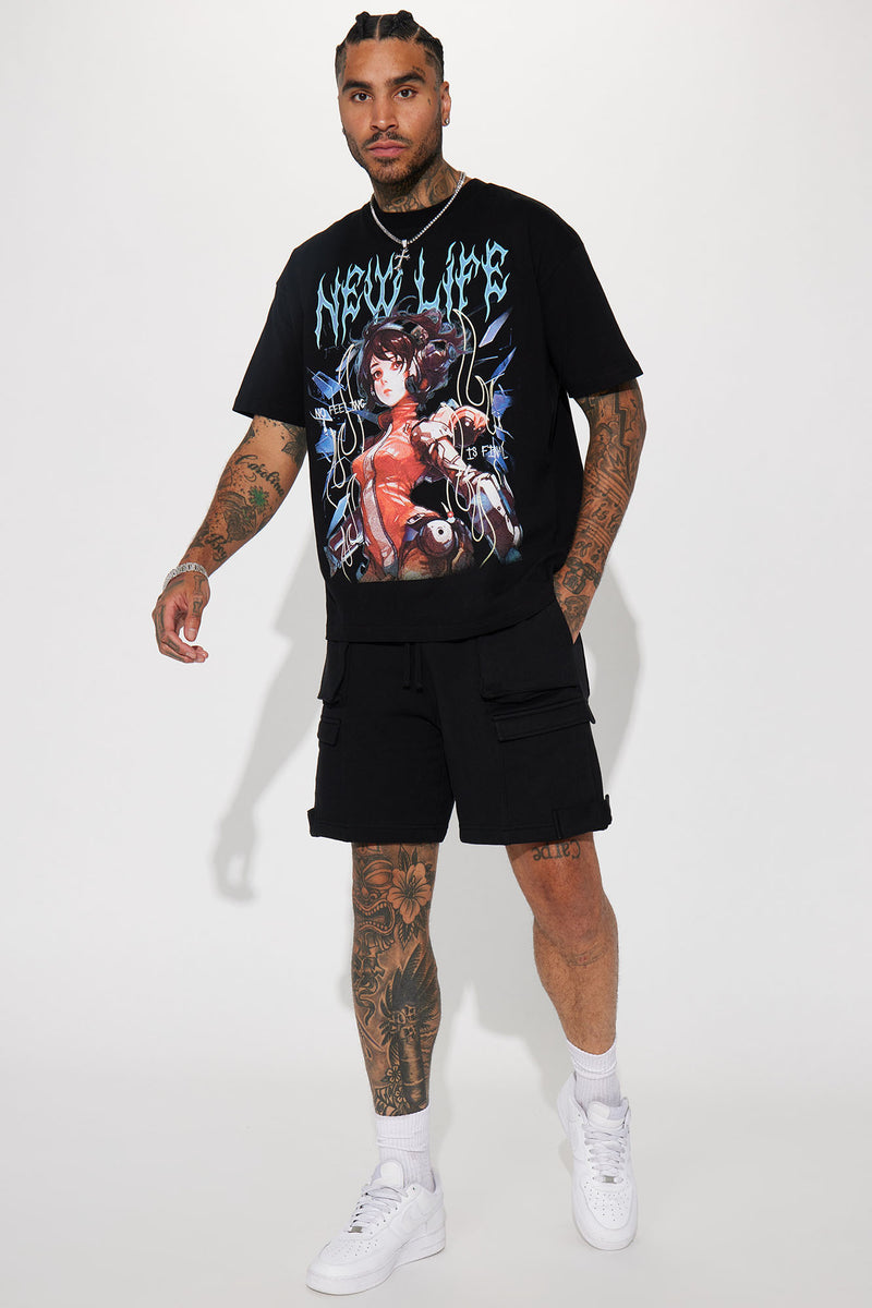 New Life New Feels Short Sleeve Tee - Black | Fashion Nova, Mens ...
