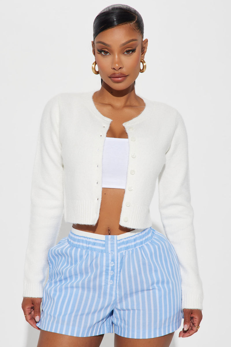 Sweet Sensation Cropped Cardigan - White | Fashion Nova, Sweaters ...