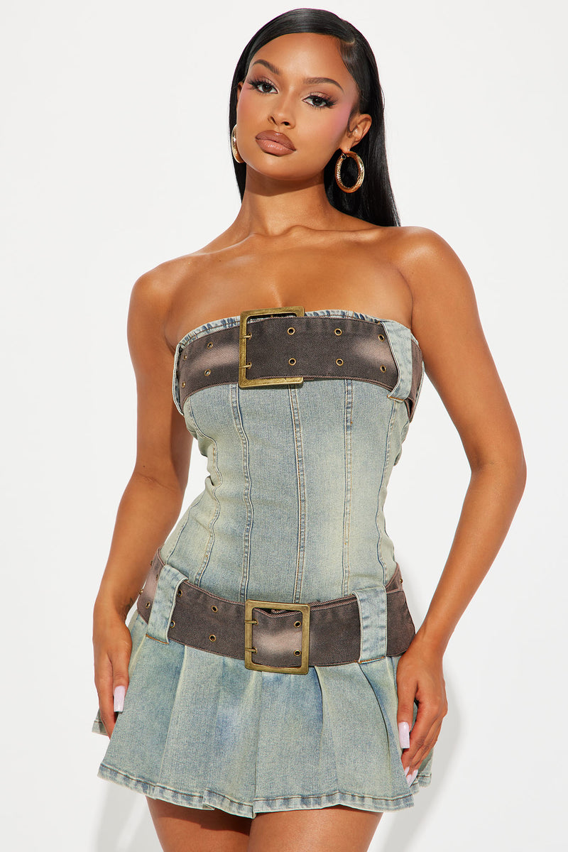 Dina Denim Mini Dress - Light Wash | Fashion Nova, Dresses | Fashion Nova