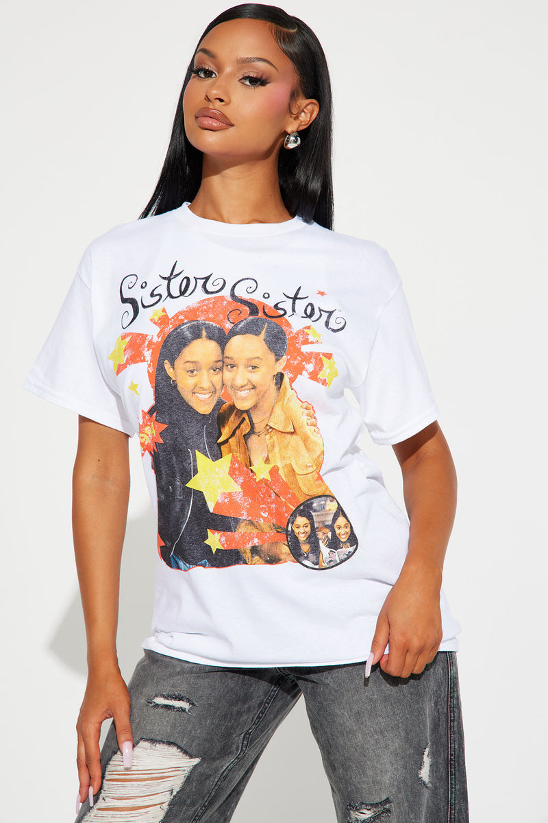 Sister Sister Graphic Tee - White | Fashion Nova, Screens Tops and Bottoms | Fashion Nova