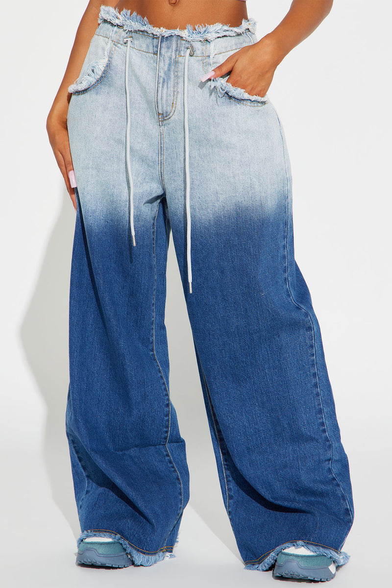 Lost In Space Baggy Gradient Jeans - Medium Wash | Fashion Nova, Jeans ...