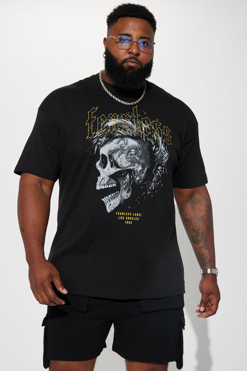 Fearless Label Short Sleeve Tee - Black | Fashion Nova, Mens Graphic ...