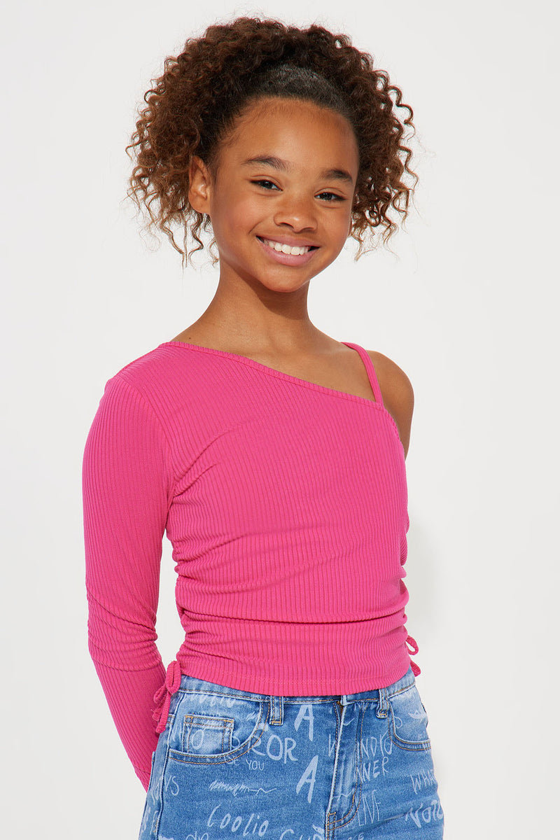 Mini Yummy One Shoulder Top - Fuchsia | Fashion Nova, Kids Tops & T ...