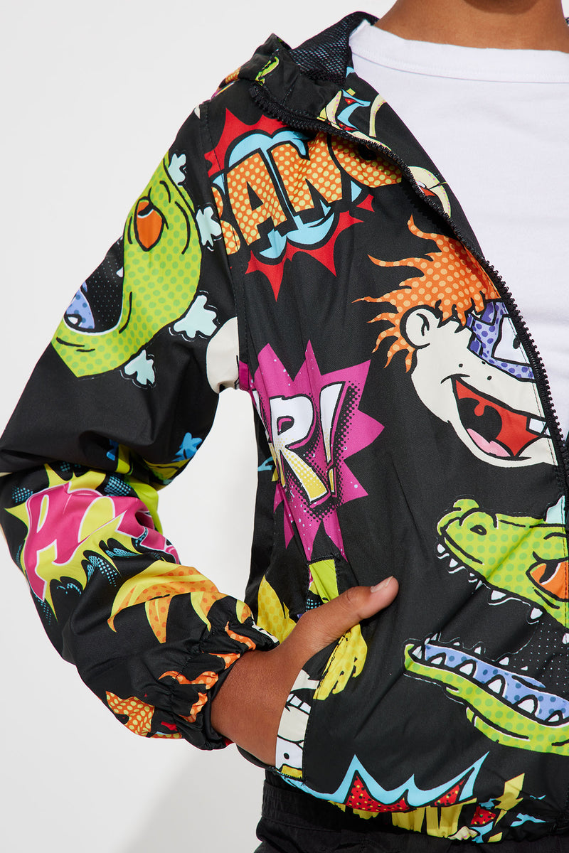 Mini 90s Nickelodeon Zip Front Hoodie - Black | Fashion Nova, Kids ...