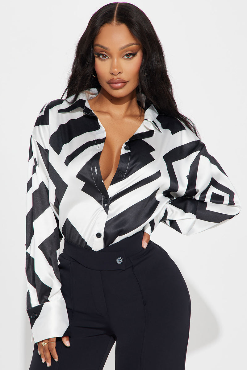 Around The Corner Shirt - Ivory/combo | Fashion Nova, Shirts & Blouses ...
