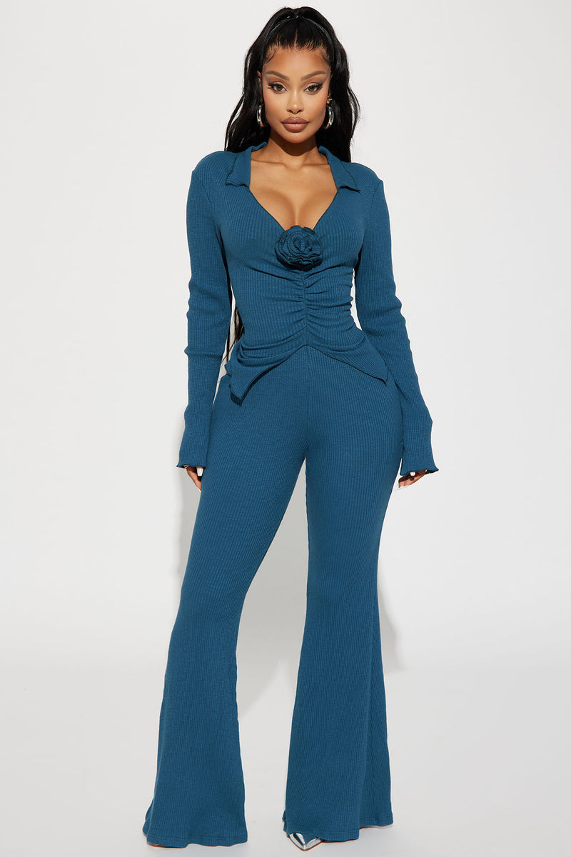 Lorenza Ribbed Pant Set - Teal | Fashion Nova, Matching Sets | Fashion Nova