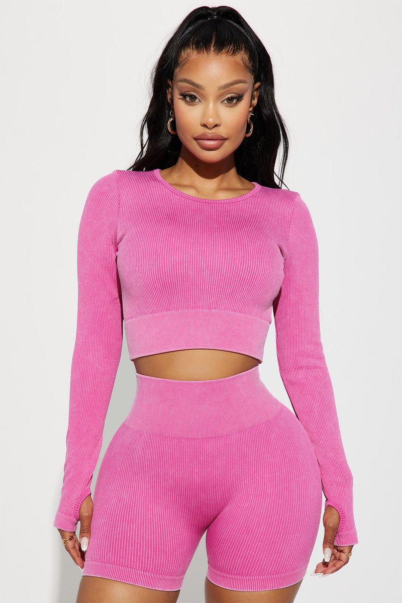 Sonia Washed Active Top - Pink | Fashion Nova, Nova Sport Tops ...
