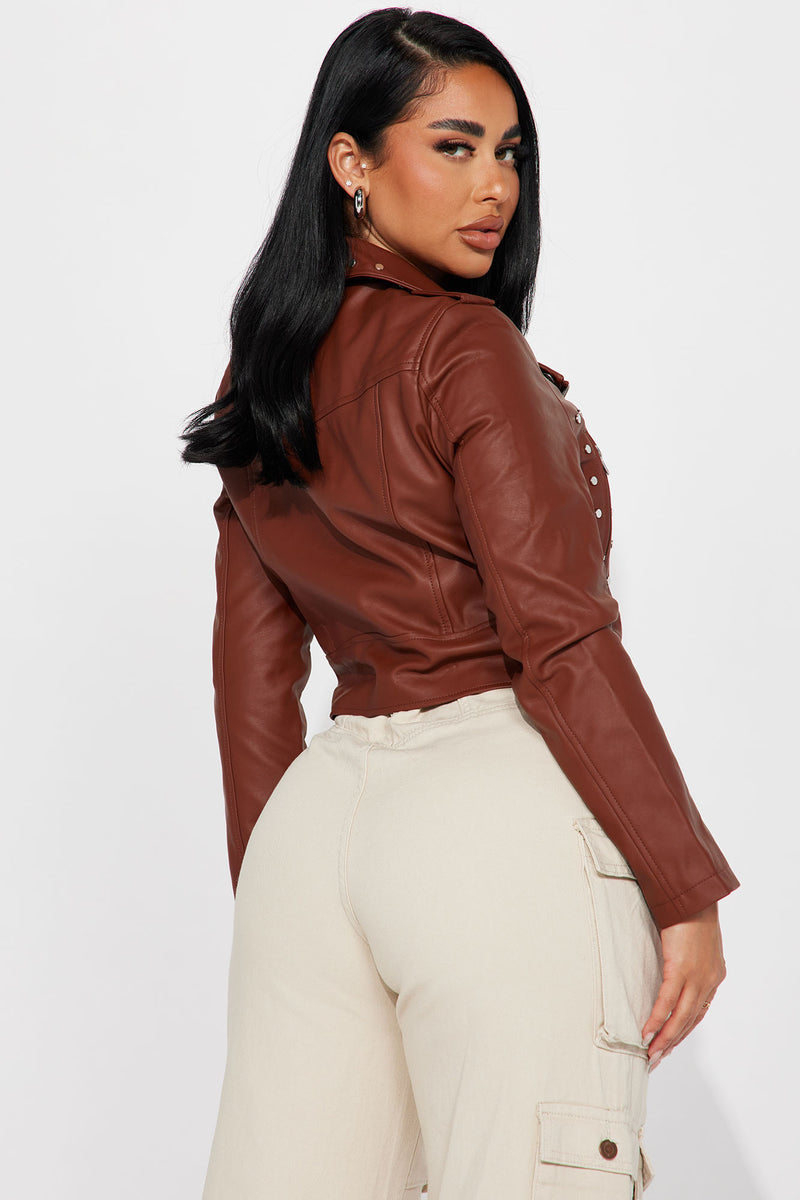 Such A Stud Moto Jacket - Brown | Fashion Nova, Jackets & Coats ...