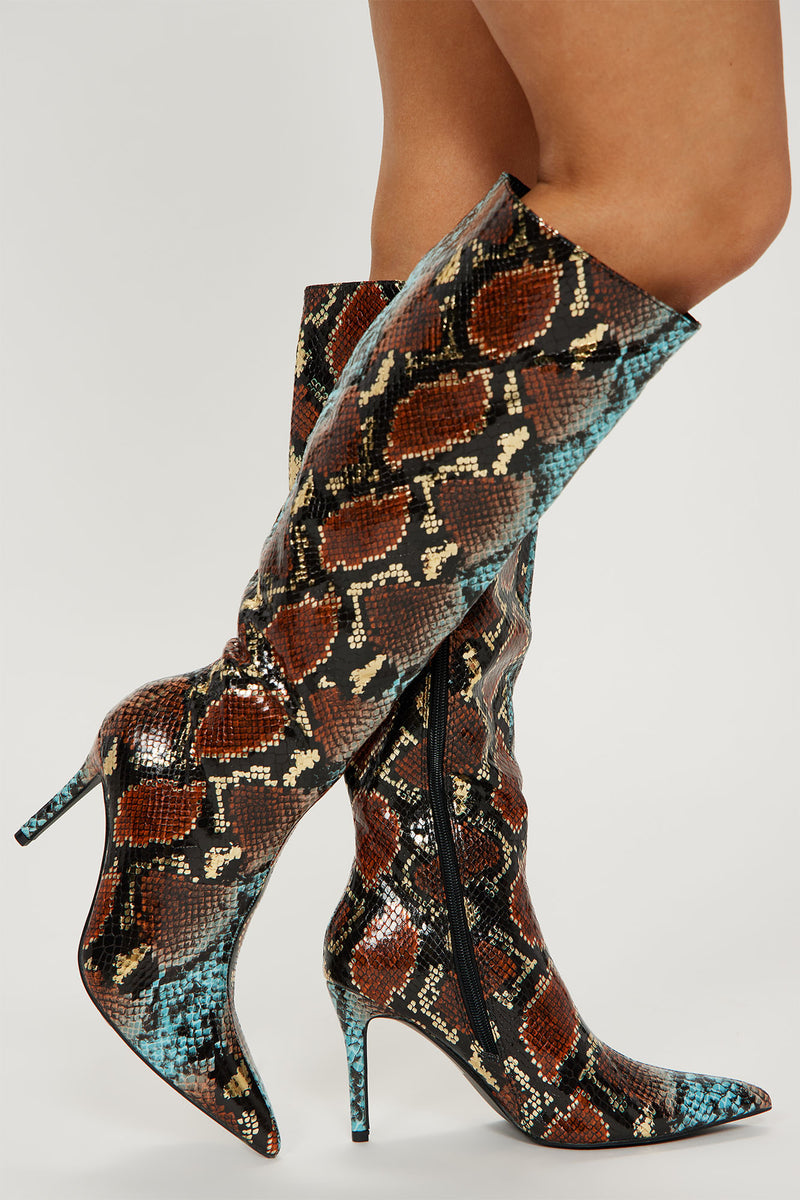 New Feelings Knee High Boots - Brown/combo | Fashion Nova, Shoes ...