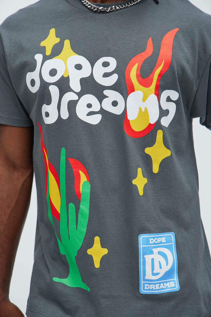Dope Dreams Official Short Sleeve Tee - Charcoal | Fashion Nova, Mens ...