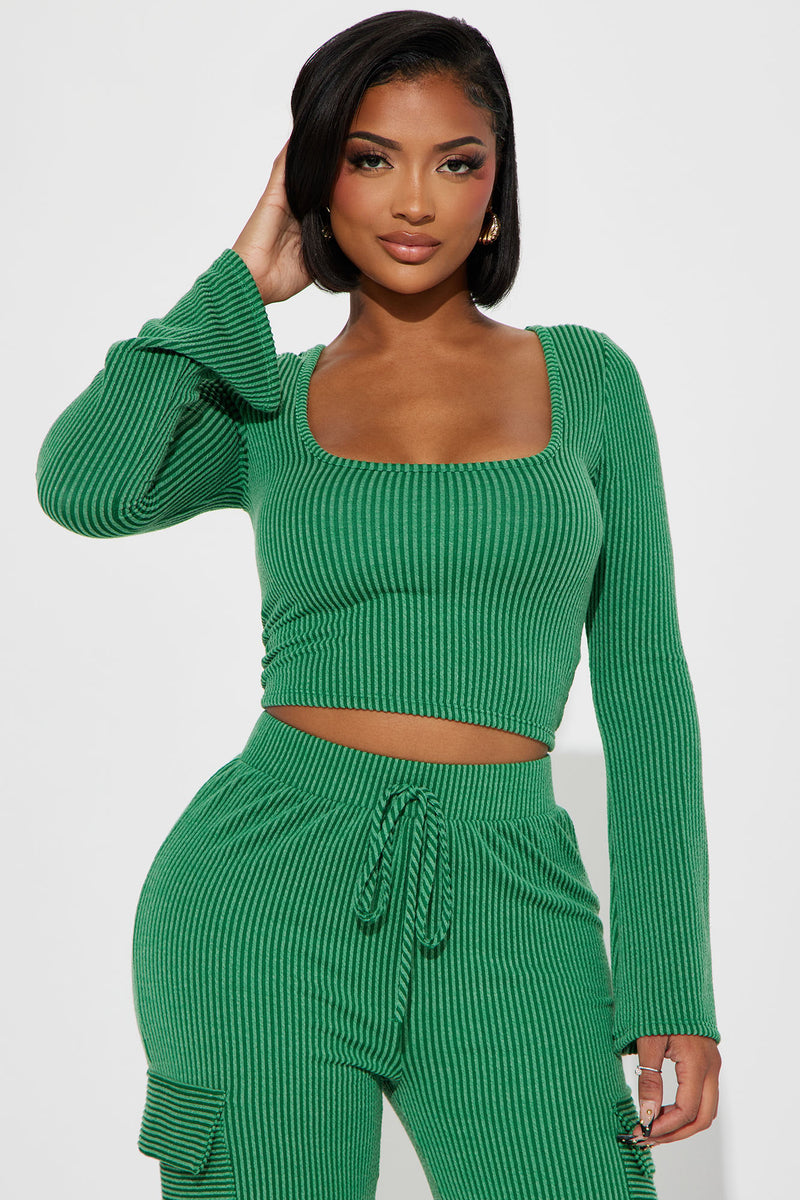 Nobody Like Me Ribbed Pant Set - Green | Fashion Nova, Matching Sets | Fashion Nova