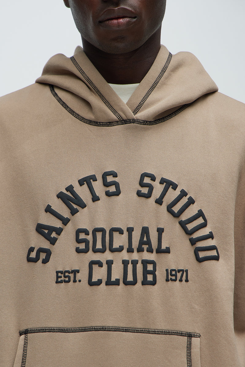 Saints Studio Social Club Hoodie - Taupe | Fashion Nova, Mens Fleece ...