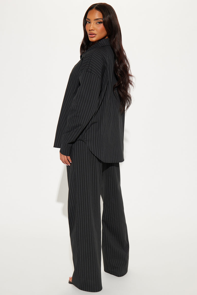 Leila Striped Boxer Pant Set - Black/White | Fashion Nova, Matching ...