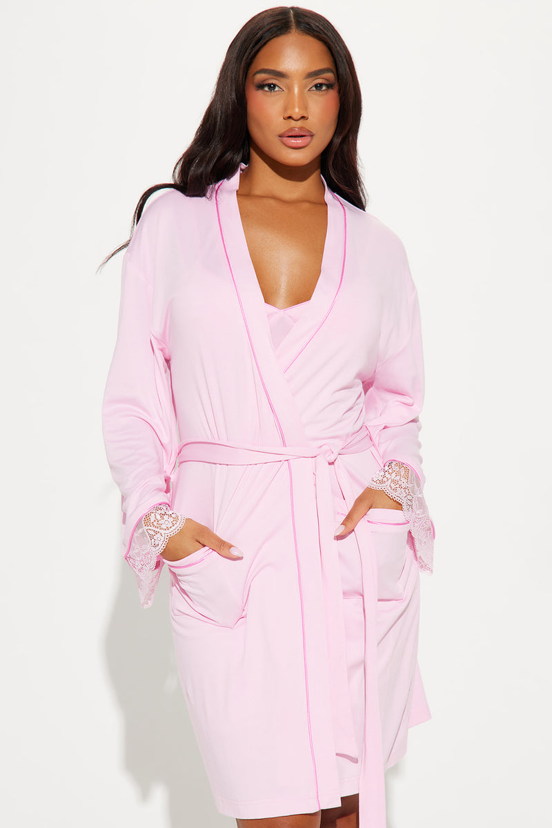 Just Dream PJ Robe Set - Pink | Fashion Nova, Lingerie & Sleepwear ...