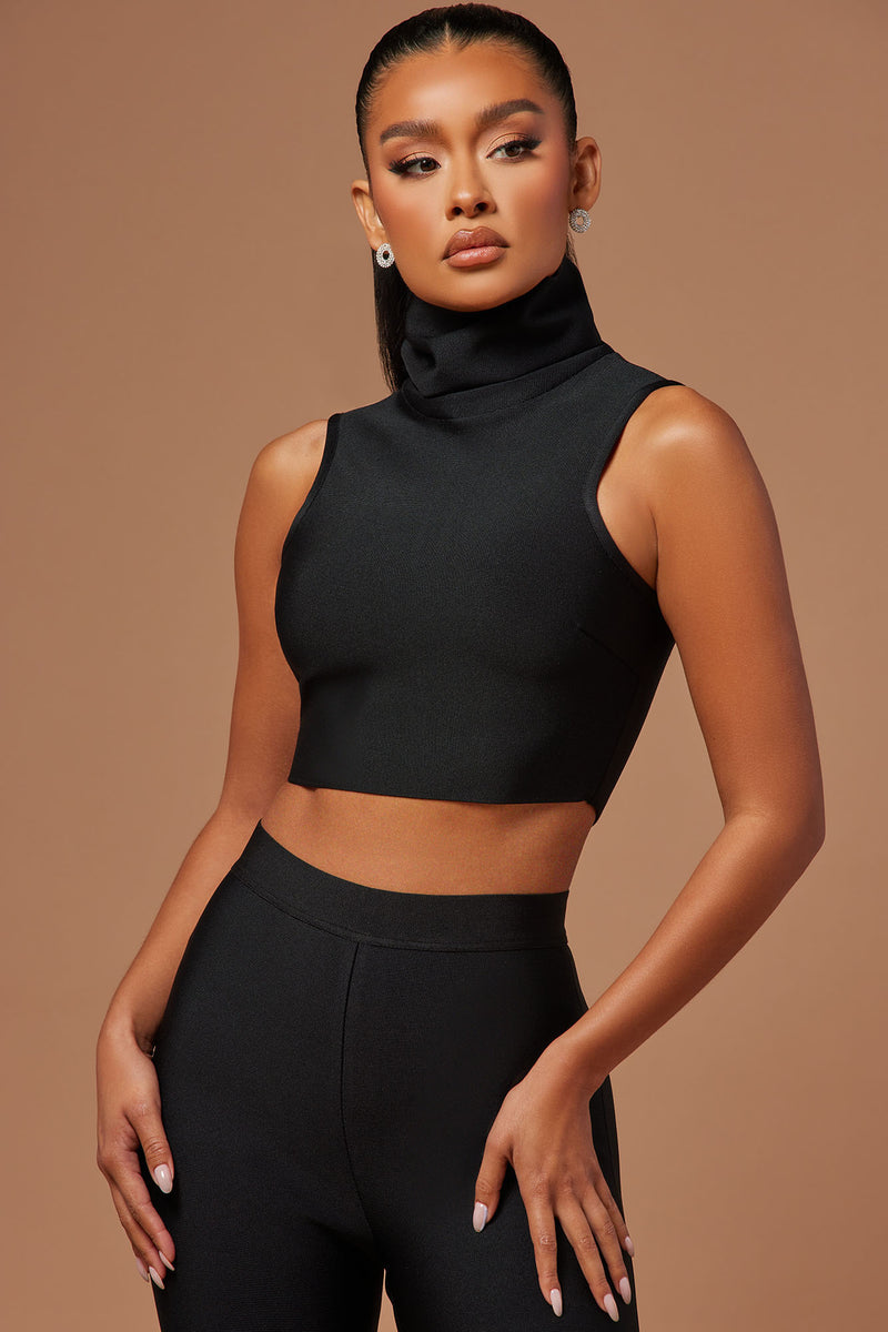 Amelia Bandage Crop Top - Black | Fashion Nova, Luxe | Fashion Nova