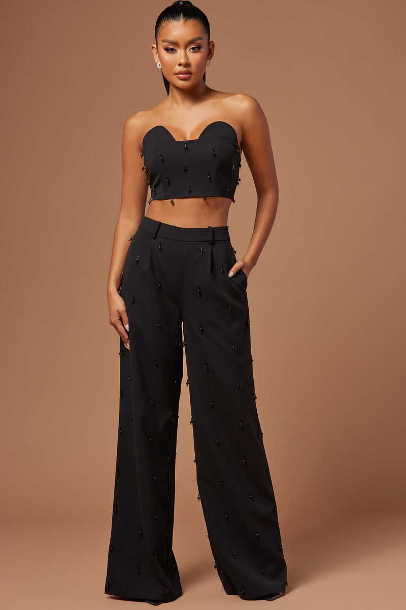 Rayah Embellished Pant - Black | Fashion Nova, Luxe | Fashion Nova