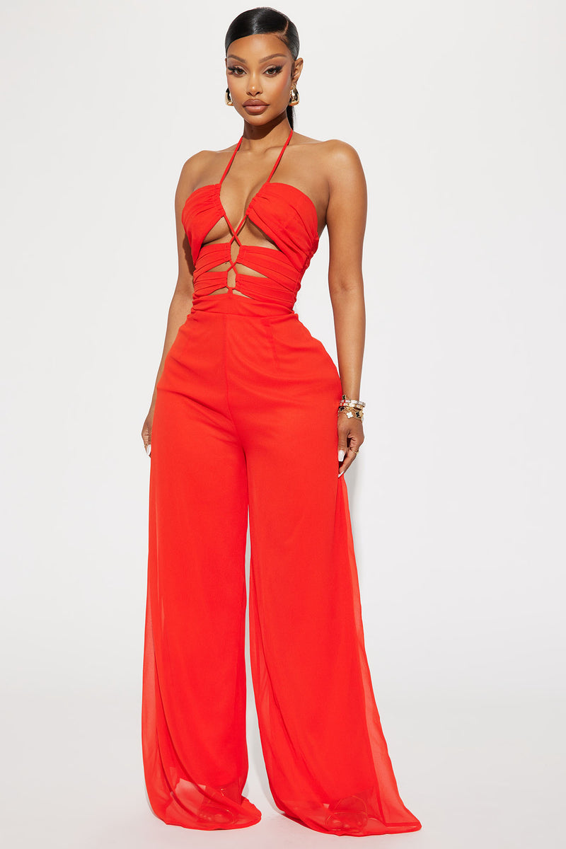 Elia Jumpsuit Orange Fashion Nova Jumpsuits Fashion Nova