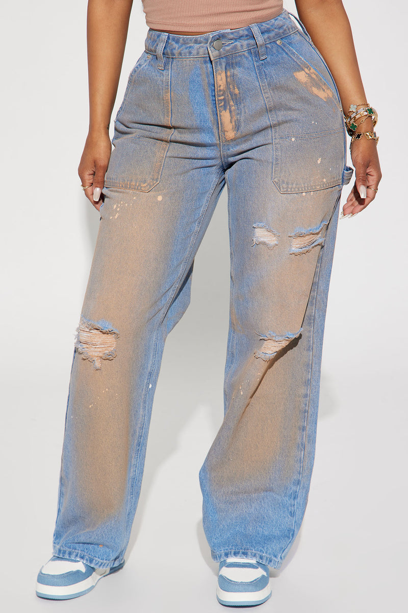 Dirty Work Ripped Utility Jeans - Medium Wash | Fashion Nova, Jeans ...