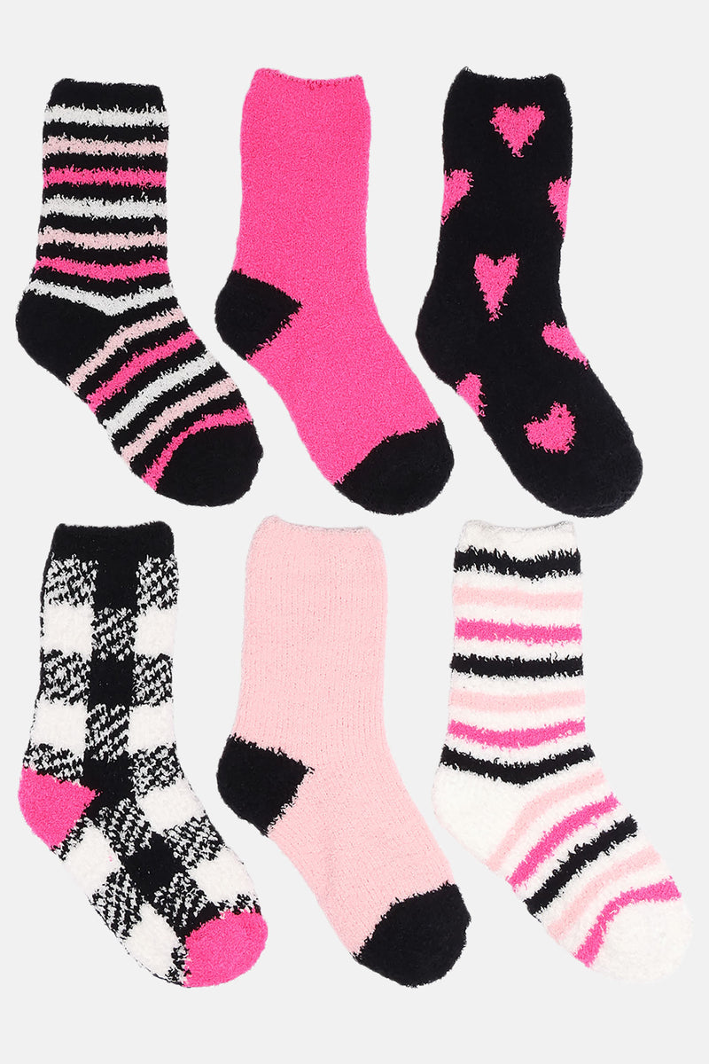 Mini Hugs Cozy 6 Pack Crew Socks - Multi Color | Fashion Nova, Kids ...