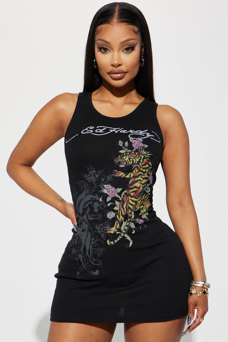 Ed Hardy Mini Dress - Black | Fashion Nova, Dresses | Fashion Nova