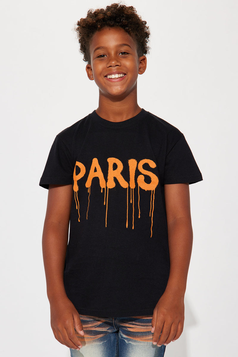 Mini Paris Drip Short Sleeve Tee - Black | Fashion Nova, Kids Tops & T ...