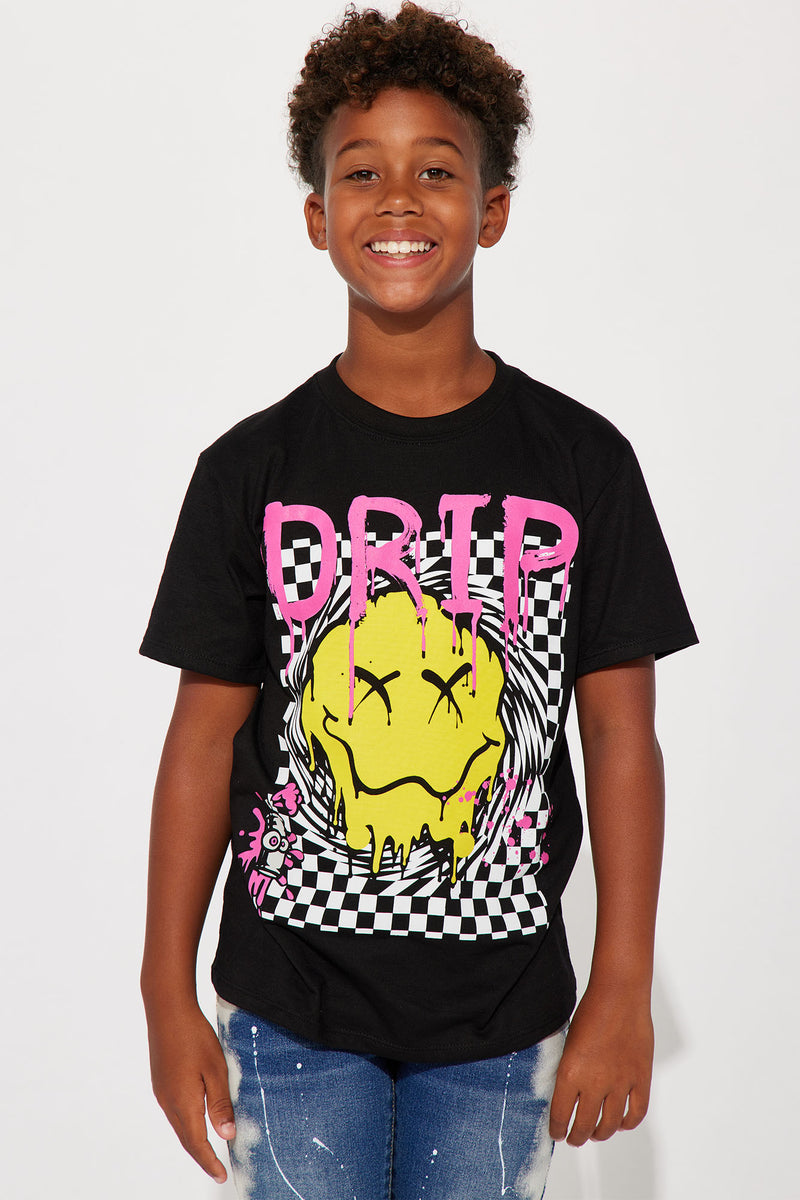 Mini Drippin' Smiles Short Sleeve Tee - Black | Fashion Nova, Kids Tops ...