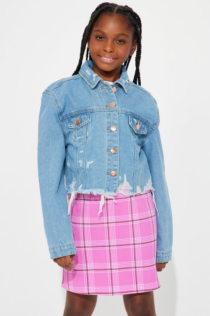 Mini Keep It Cute Crop Jacket - Light Wash | Fashion Nova, Kids Jackets ...