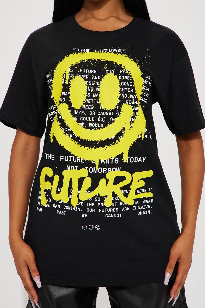The Future Is Bright Graphic Tee - Black | Fashion Nova, Screens Tops ...