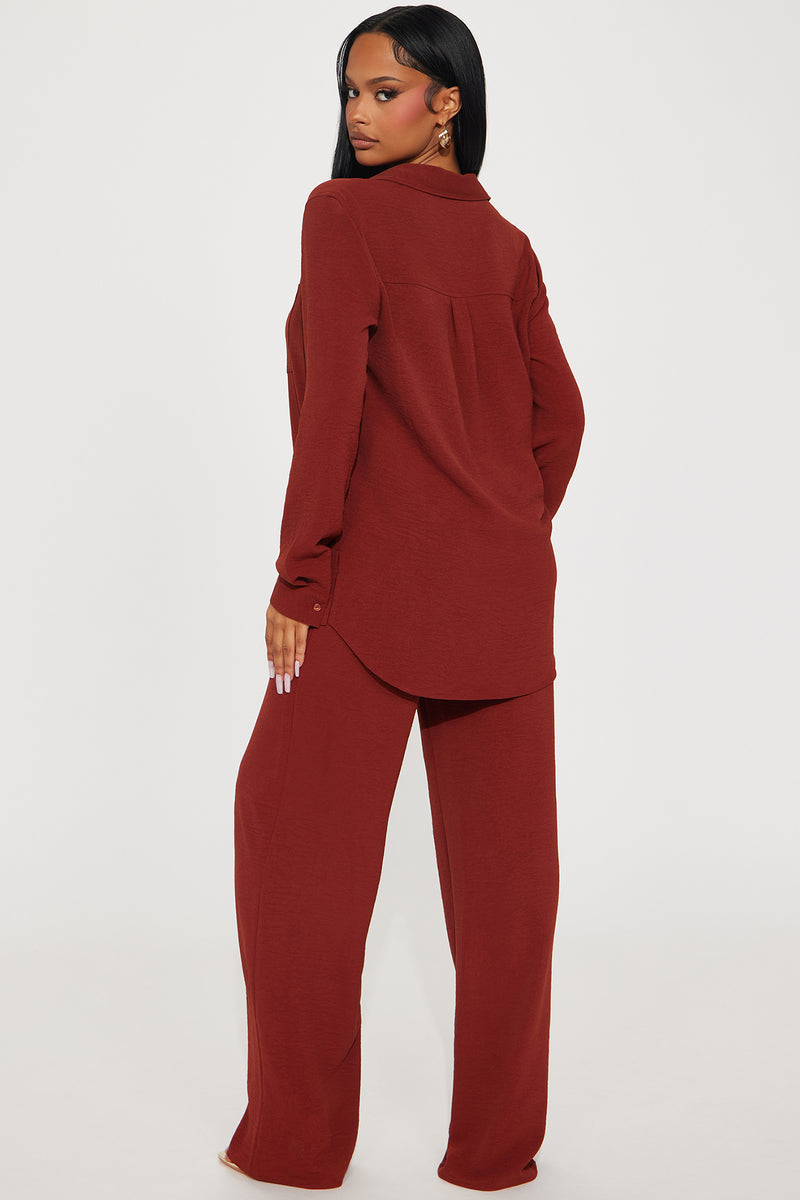 Makenzie Pant Set - Rust | Fashion Nova, Matching Sets | Fashion Nova