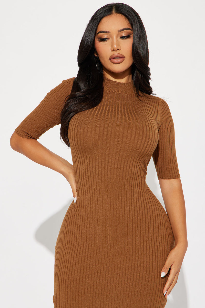 Raven Sweater Midi Dress - Brown | Fashion Nova, Dresses | Fashion Nova