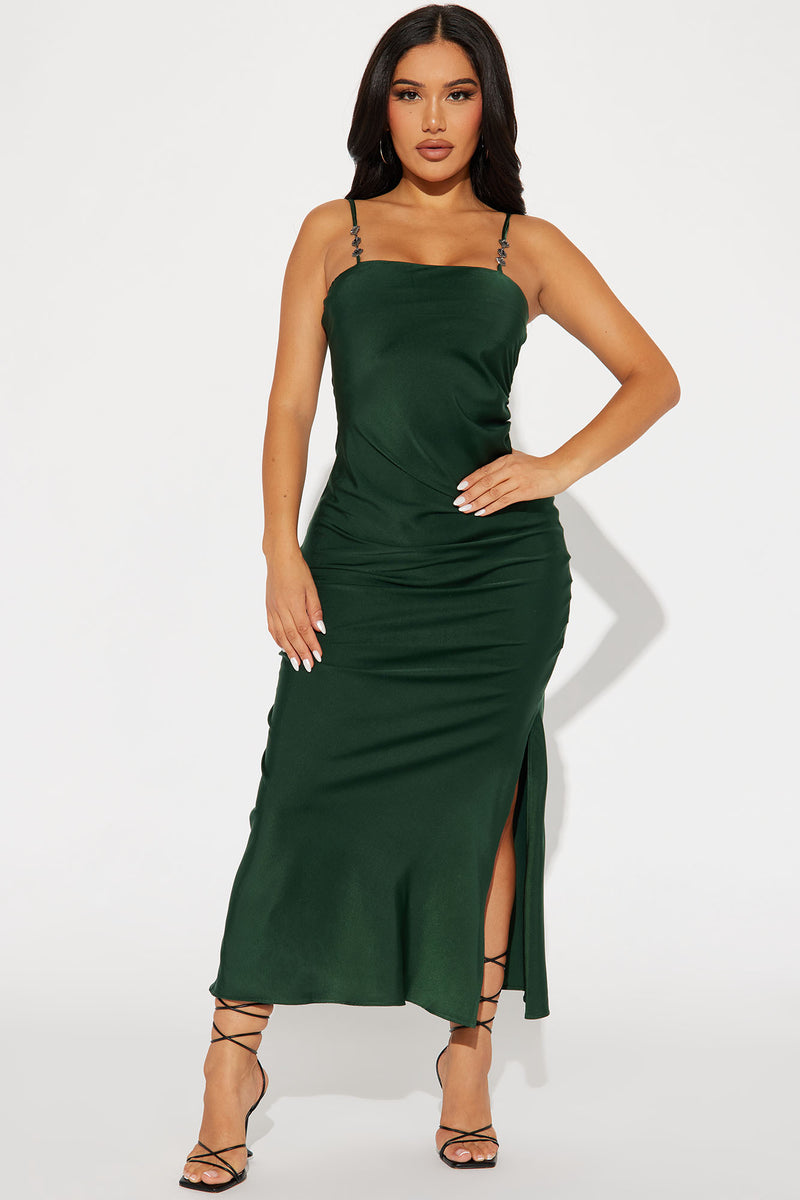 Elicia Satin Maxi Dress - Green | Fashion Nova, Dresses | Fashion Nova