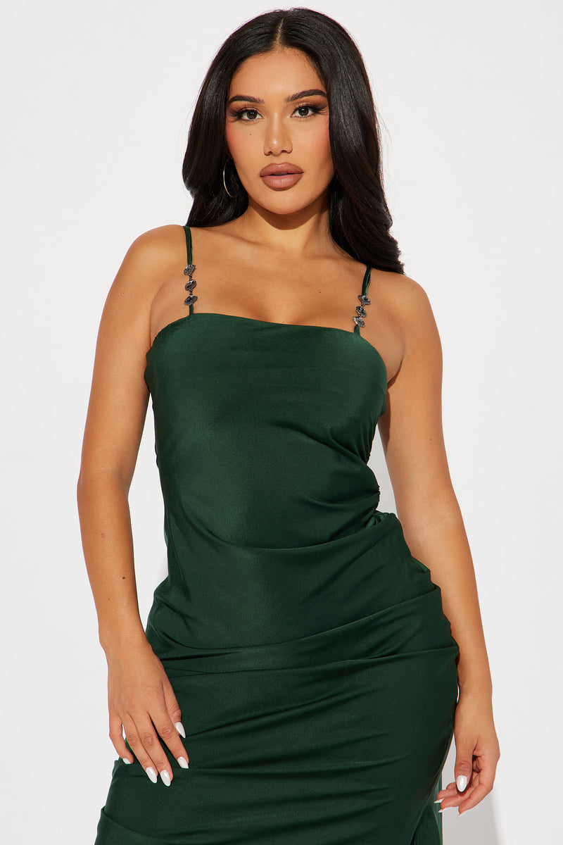 Elicia Satin Maxi Dress - Green | Fashion Nova, Dresses | Fashion Nova