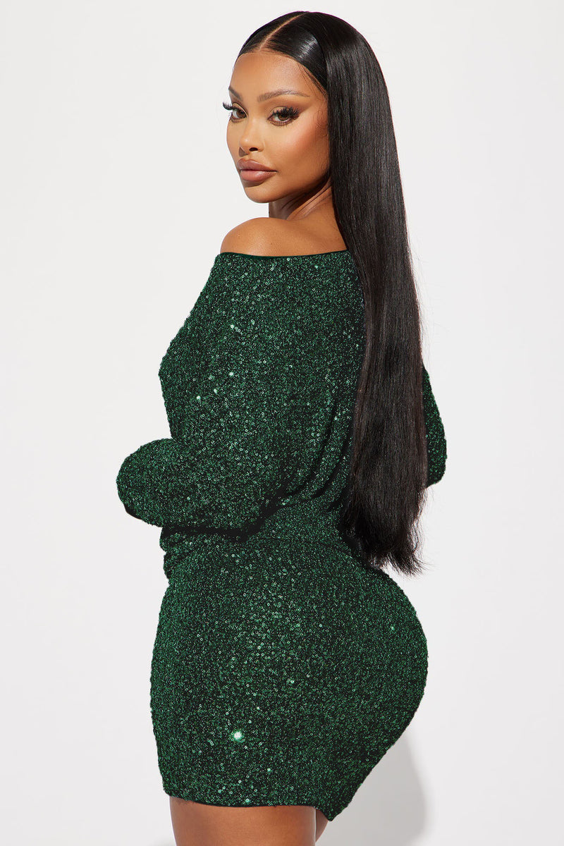 Valery Sequin Mini Dress - Hunter | Fashion Nova, Dresses | Fashion Nova