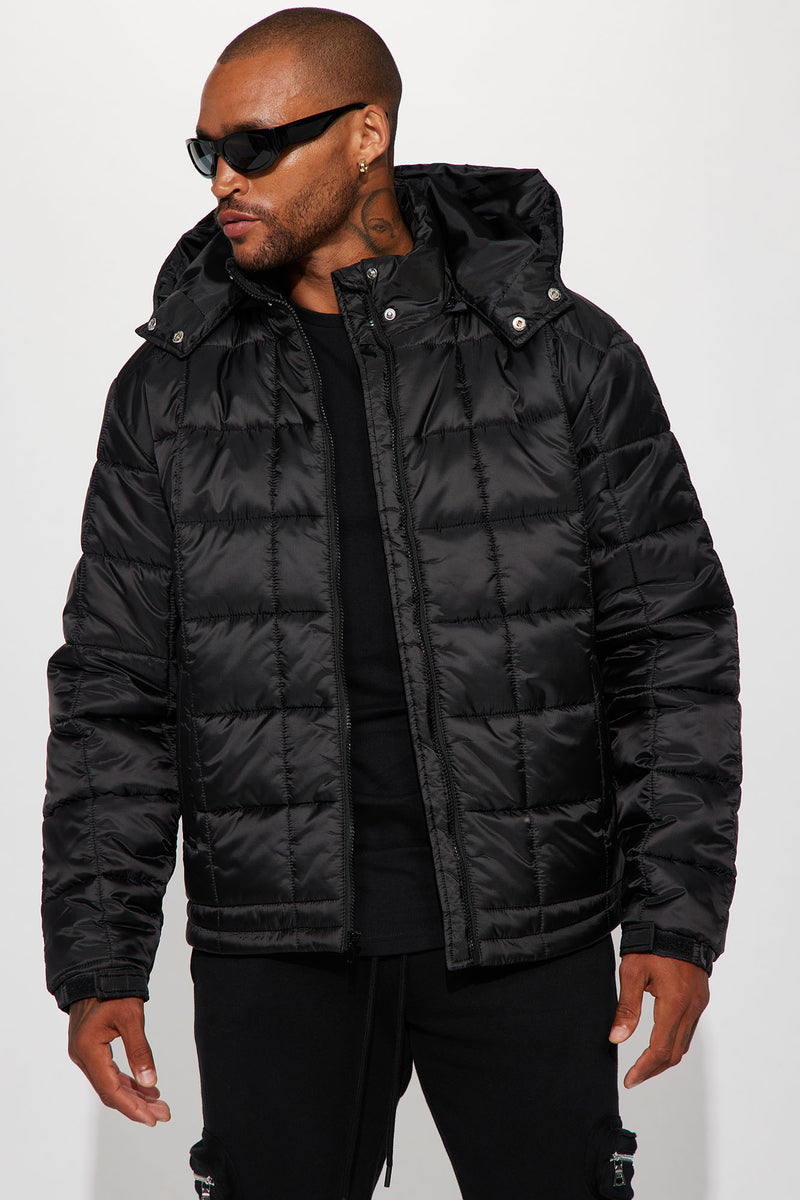 Grenade Like Hooded Puffer Jacket - Black | Fashion Nova, Mens Jackets ...