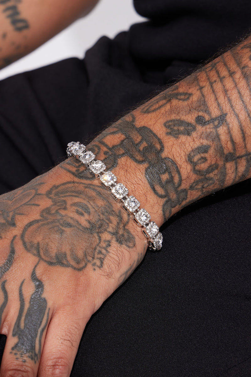 Iced Micro Cluster Chain Bracelet - Silver | Fashion Nova, Mens Jewelry ...