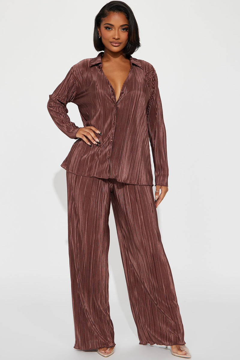 If It Plisse You Pant Set - Mocha | Fashion Nova, Matching Sets ...