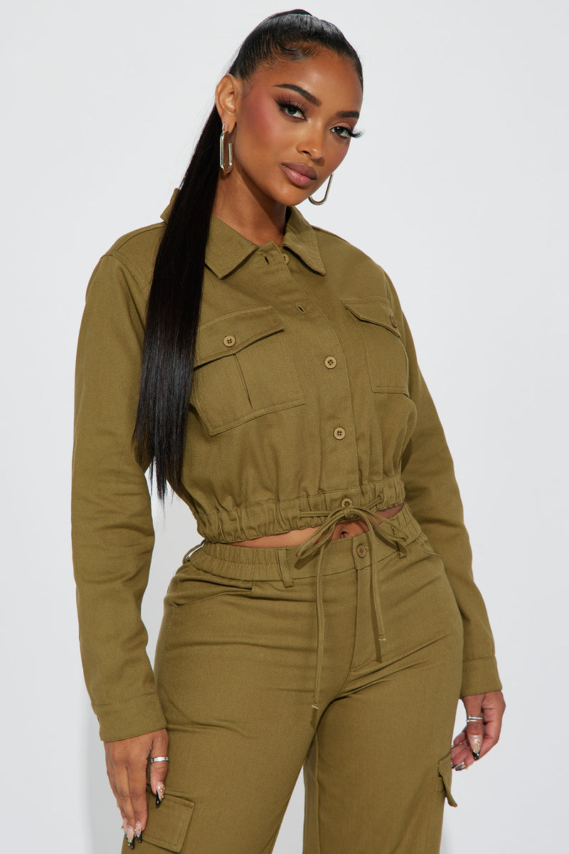 On Auto Pilot Cargo Pant Set - Olive | Fashion Nova, Matching Sets ...