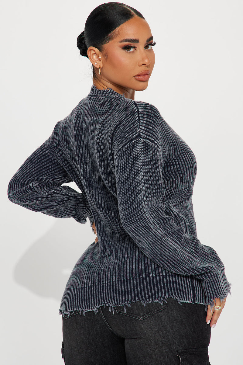 Neli Washed Sweater - Navy | Fashion Nova, Sweaters | Fashion Nova