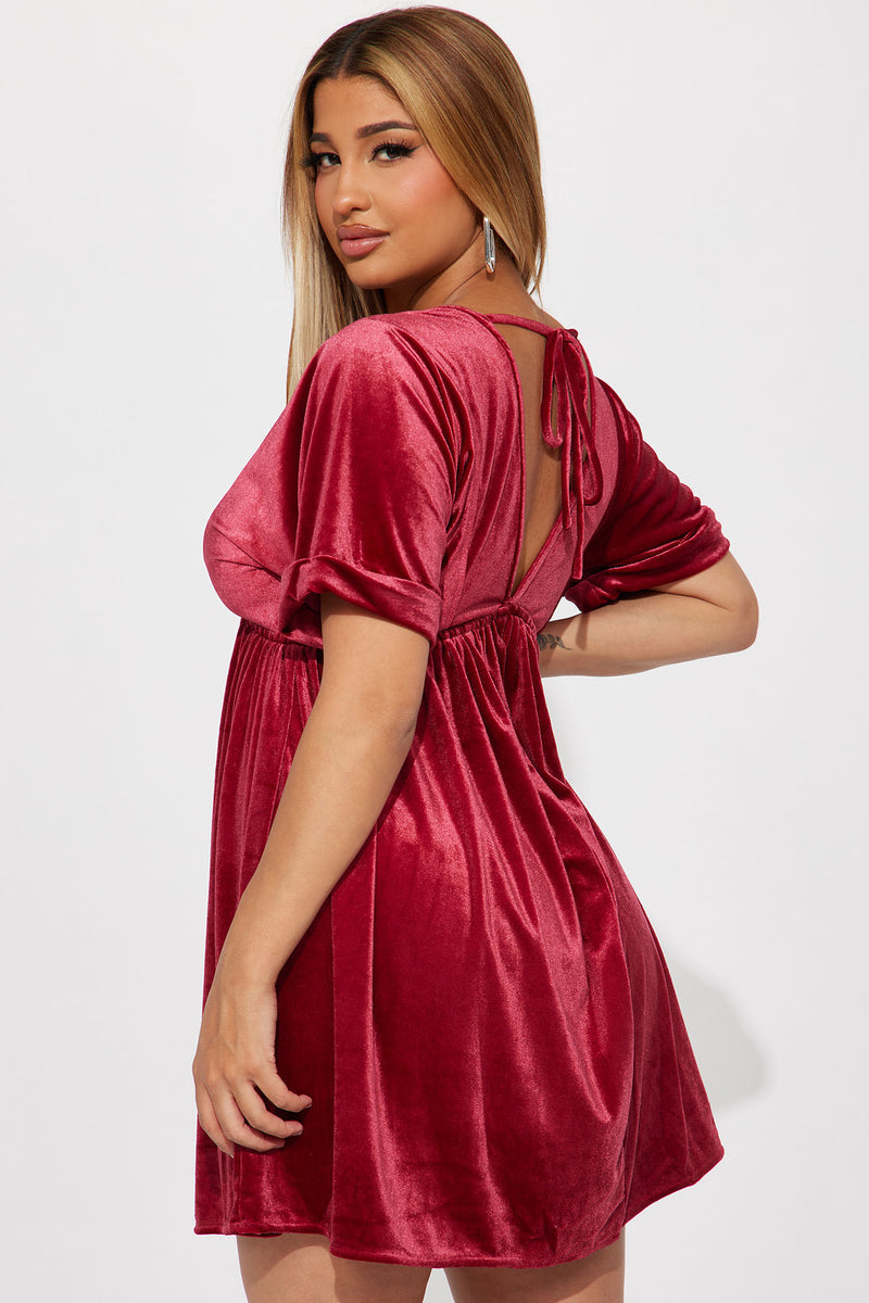 Gracelynn Velvet Mini Dress - Wine | Fashion Nova, Dresses | Fashion Nova