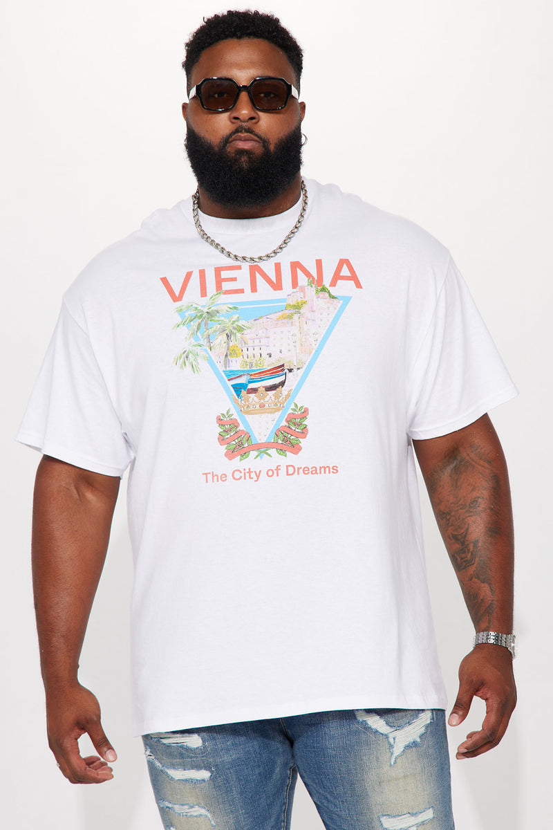 Vienna The City Of Dreams Short Sleeve Tee - White | Fashion Nova, Mens ...