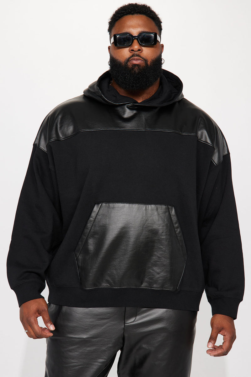 Tyson Waxed Panel Hoodie - Black | Fashion Nova, Mens Fleece Tops ...