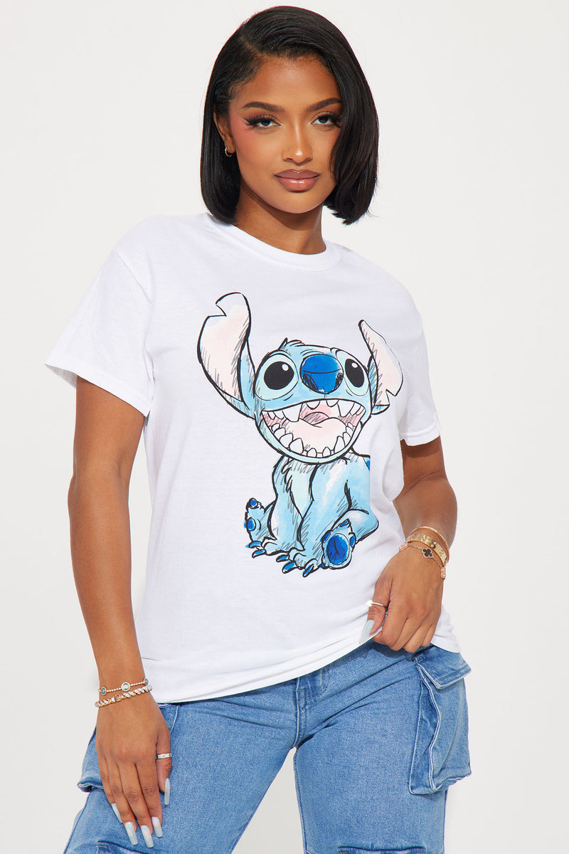 Stitch Illustration Graphic Tshirt - White | Fashion Nova, Screens Tops ...