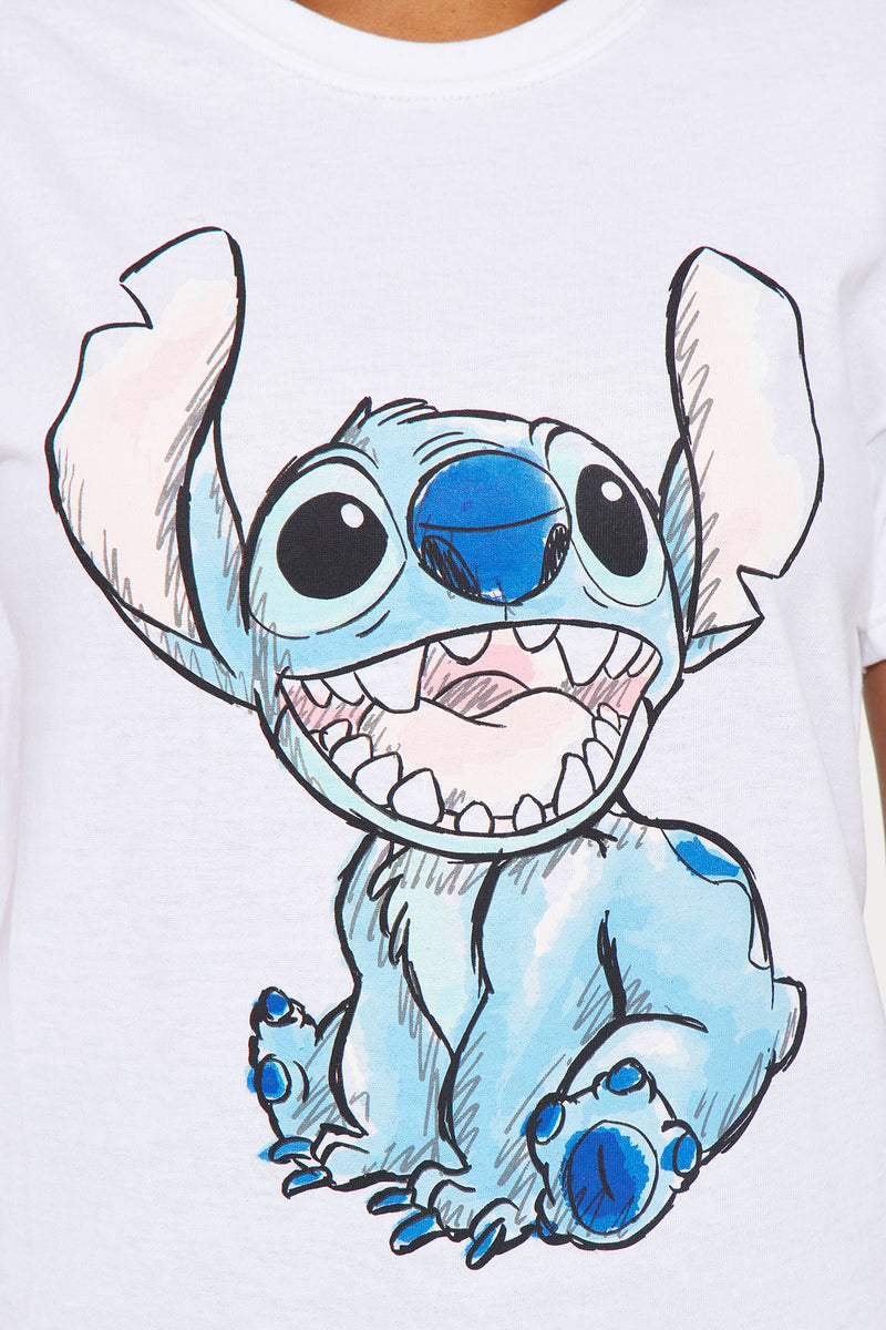 Stitch Illustration Graphic Tshirt - White | Fashion Nova, Screens Tops ...