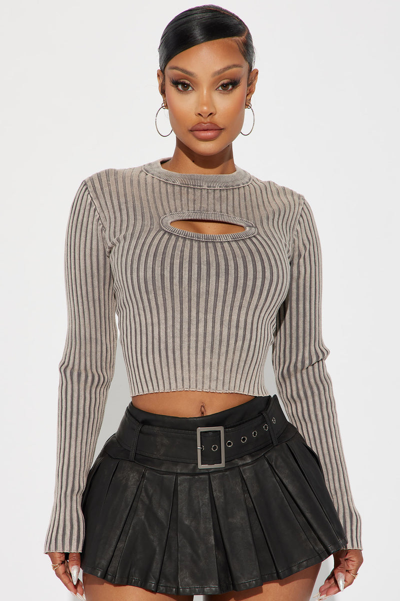 Wandering Eyes Washed Sweater - Grey Mineral Wash | Fashion Nova ...