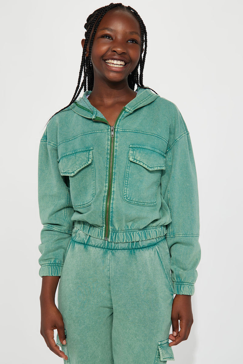 Mini Fiona Fleece Lounge Jacket - Green | Fashion Nova, Kids Jackets ...