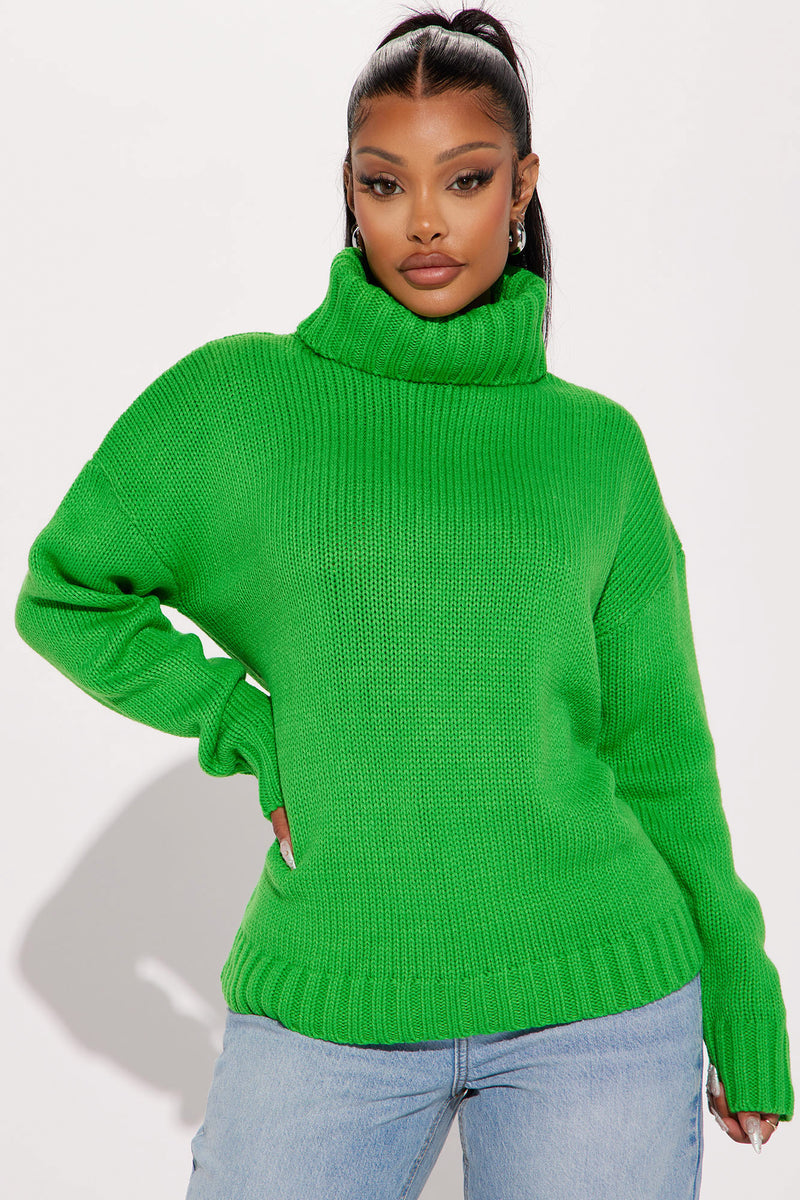 Positive Energy Turtleneck Sweater - Green | Fashion Nova, Sweaters ...